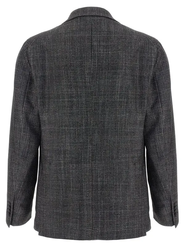 Tagliatore Check Patterned Blazer - Gray