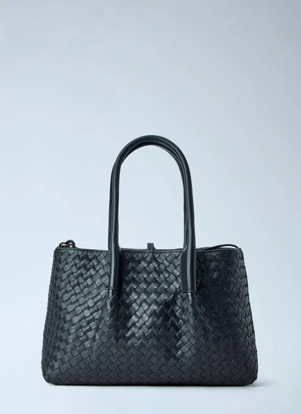 Bottega Veneta Pinacoteca Medium Handbag - Black