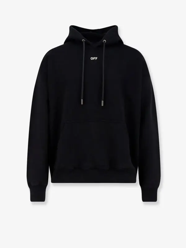 Off-White Cotton Sweatshirt - Black