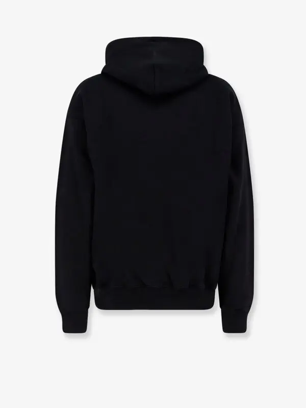 Off-White 100% Cotton Logo Sweatshirt - Black