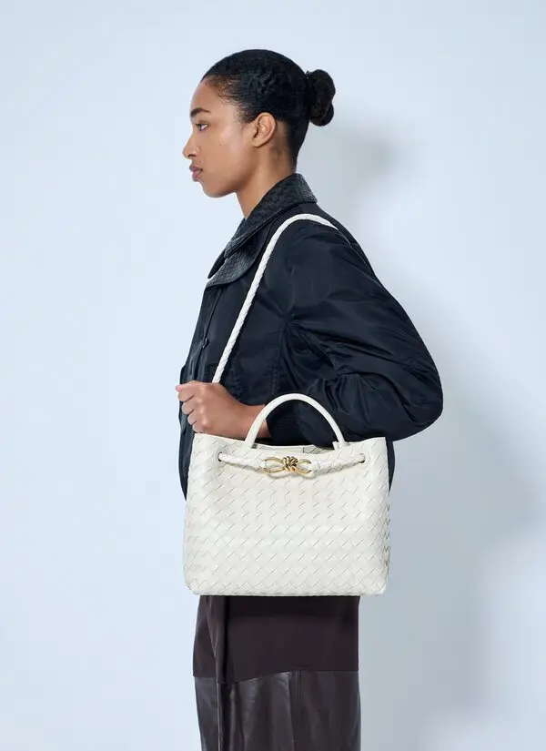 Bottega Veneta Andiamo Handbag - Cream