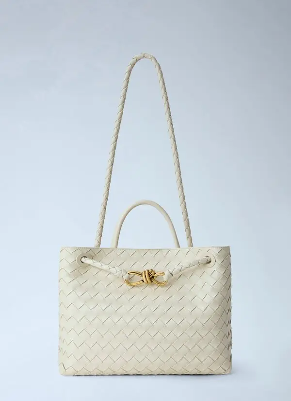 Bottega Veneta Andiamo Handbag - Cream