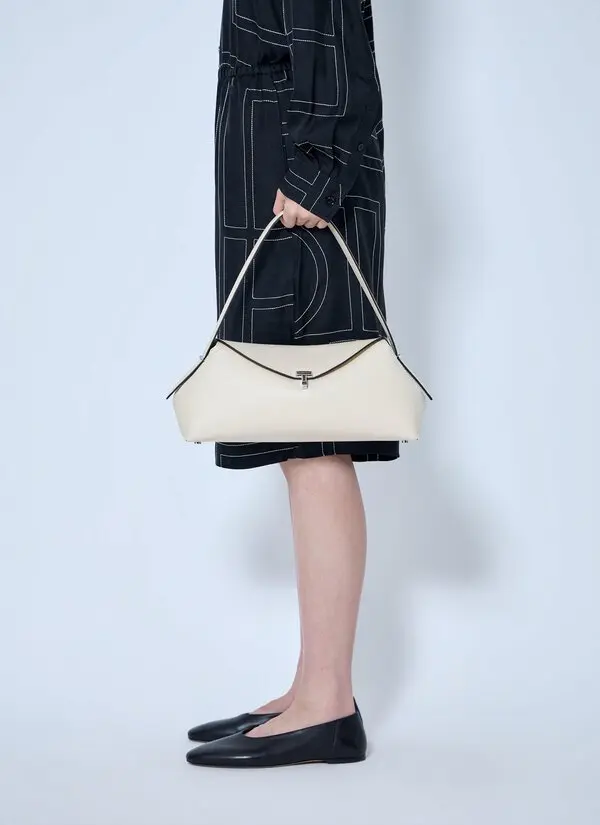 TOTEME T-lock Grained-leather Shoulder Bag - Multicolor