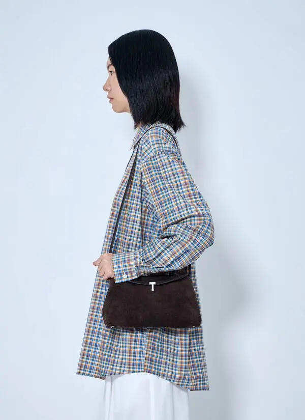 TOTEME T-lock Leather Clutch