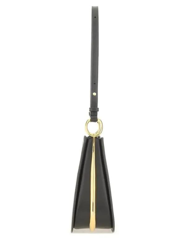 Rabanne Medium Leather Ring Bag - Black