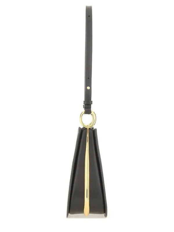 Rabanne Medium Leather Ring Bag - Black
