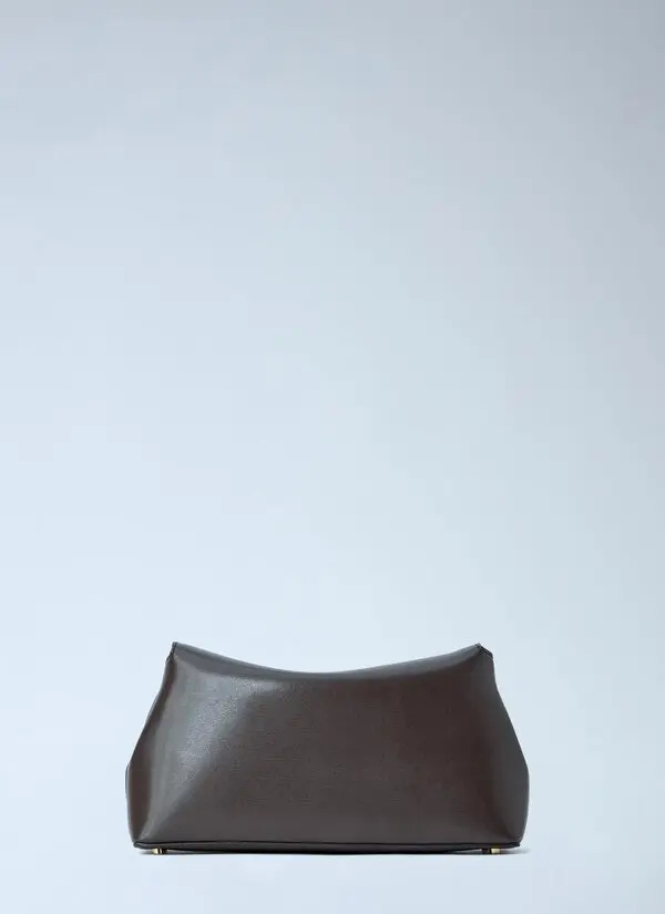 TOTEME T-lock Leather Clutch - Brown