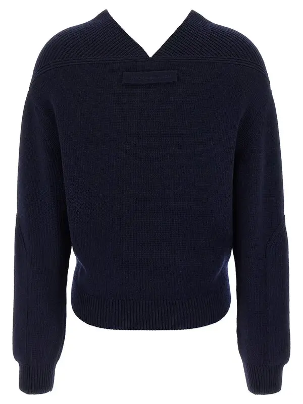 Victoria Beckham V-neck Yoke Detail Cashmere Blend Sweater