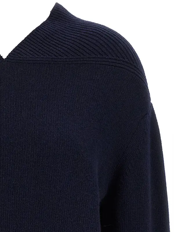 Victoria Beckham V-neck Yoke Detail Cashmere Blend Sweater