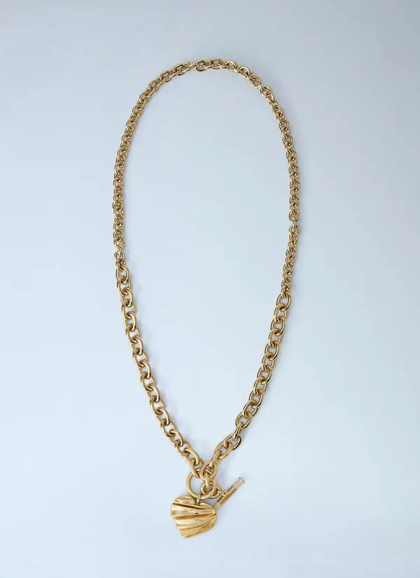 Chloé Pleated Heart Necklace