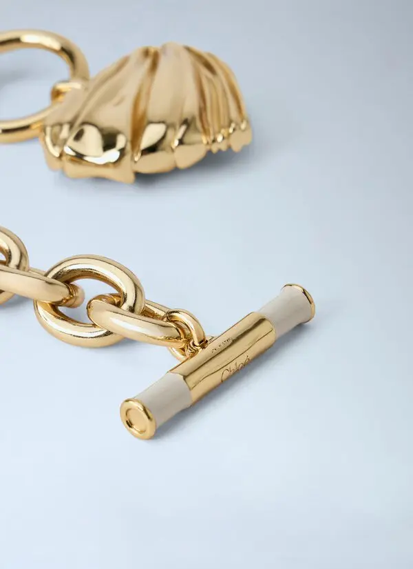 Chloé Pleated Heart Necklace