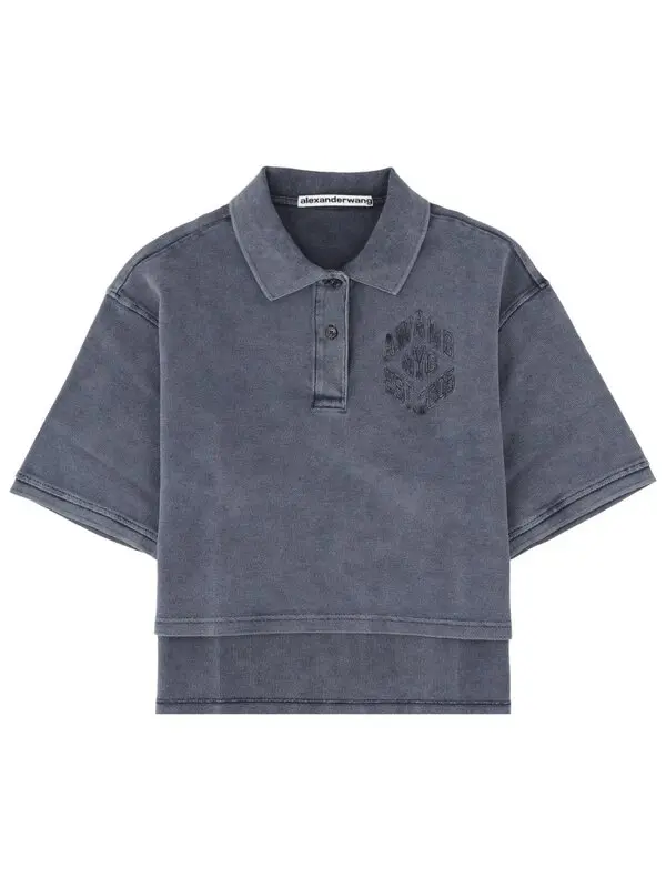 Alexander Wang Logo Polo Shirt - Blue