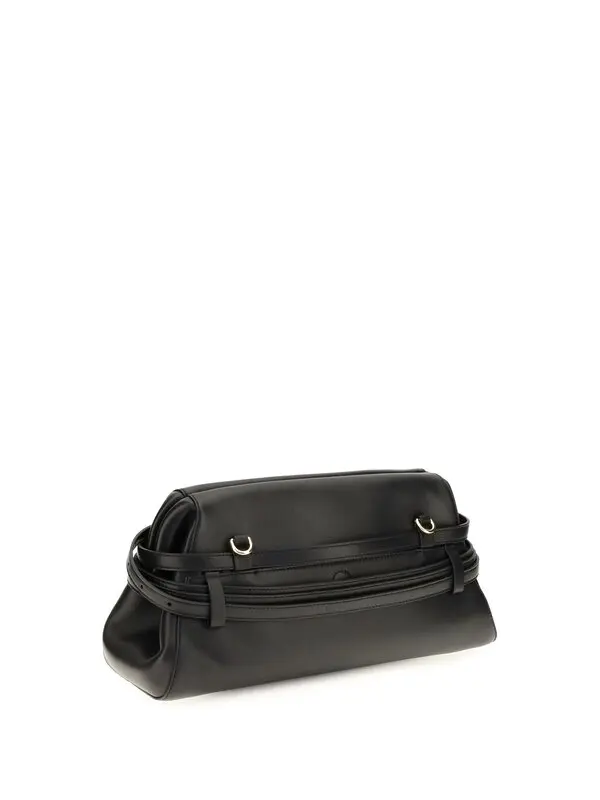 Moschino Leather Clutch With Buckle Detail