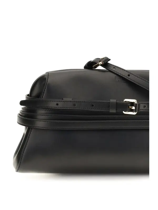Moschino Leather Clutch With Buckle Detail