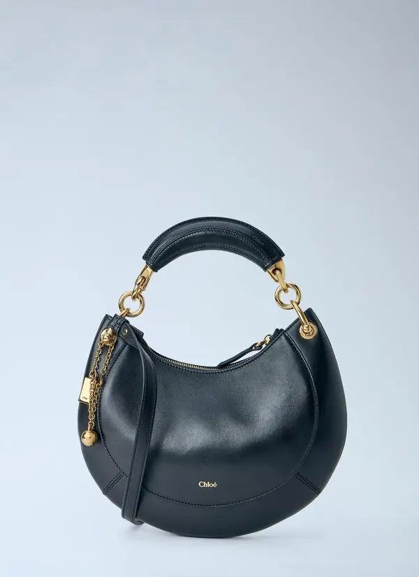 Chloé Banana Nappa Zipped Shoulder Bag - Black