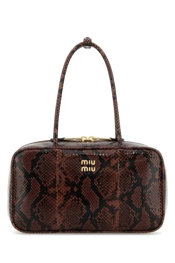 Miu Miu Printed Leather Beau Shoulder Bag - Multicolor