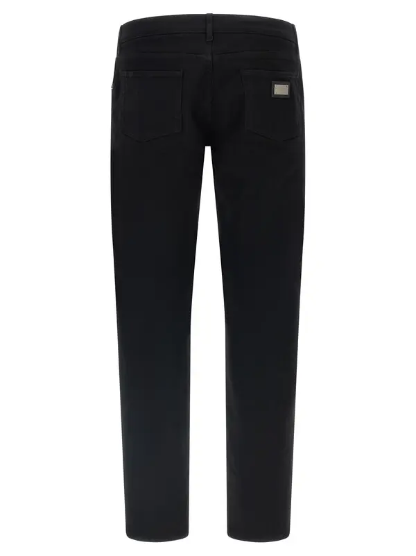 Dolce & Gabbana Logo Plaque Jeans - Black