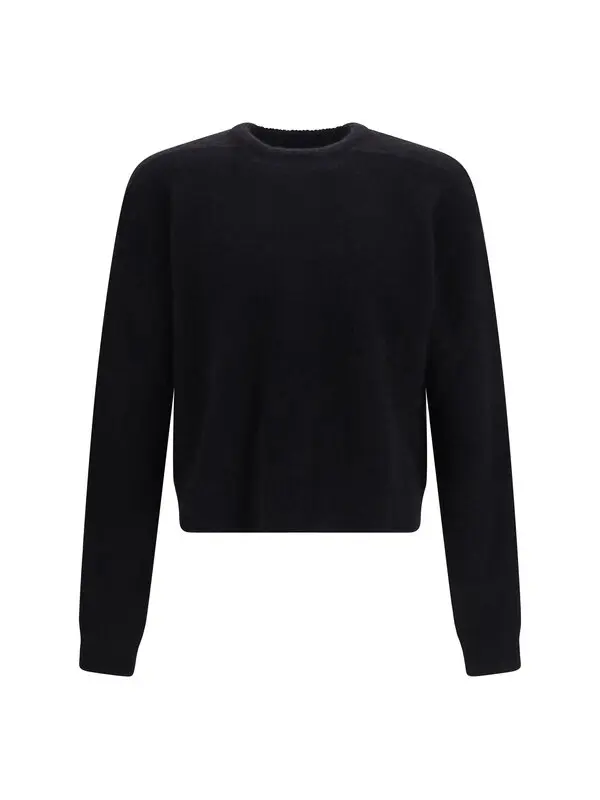 Rick Owens Round Neck Sweater - Black