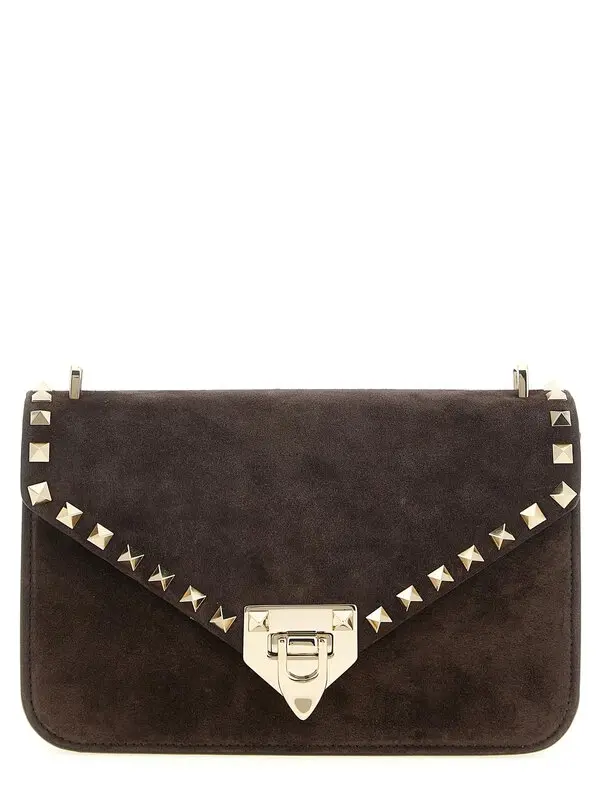 Valentino Garavani Rockstud' Small Shoulder Bag - Brown