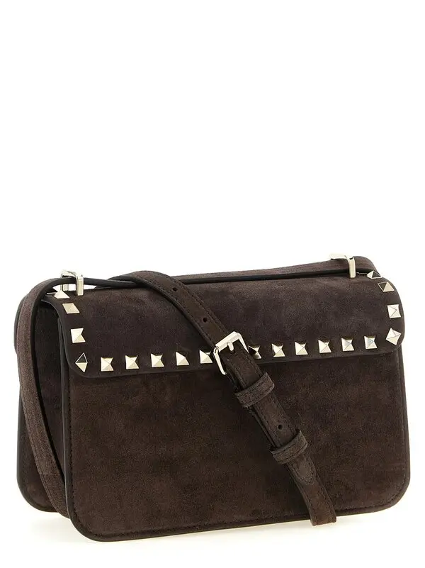Valentino Garavani Rockstud' Small Shoulder Bag - Brown