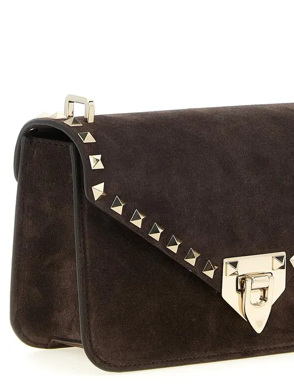 Valentino Garavani Rockstud' Small Shoulder Bag - Brown