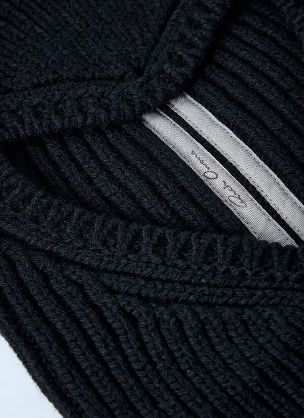 Rick Owens Ribbed Knit Balaclava