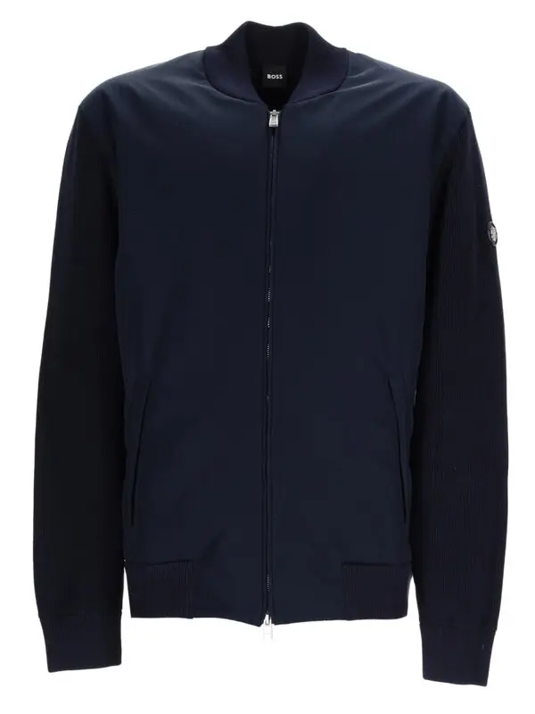 BOSS Cotton Zip Up Bomber Jacket