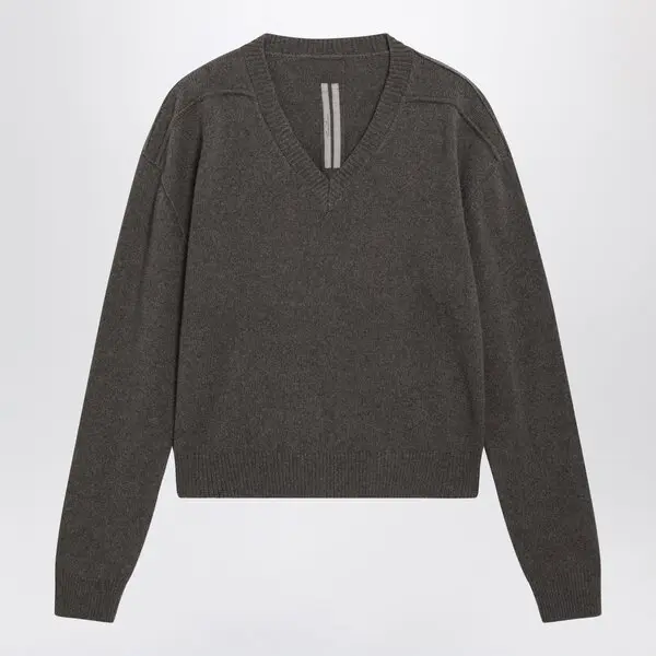 Rick Owens Cashmere And Wool V-neck Sweater - Gray