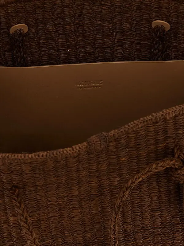 Jacquemus Le Grand Turismo Raphia' Shopping Bag - Brown