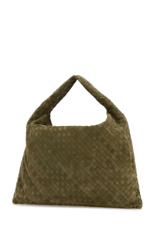Bottega Veneta Suede Hop Shoulder Bag - Green