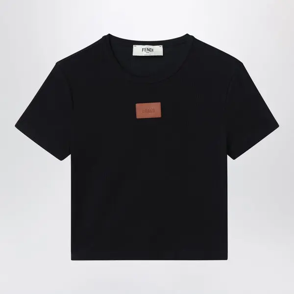 Fendi Cotton T-shirt With Logo Patch
