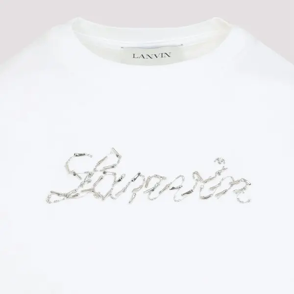 LANVIN Embroidered Script Logo T-shirt