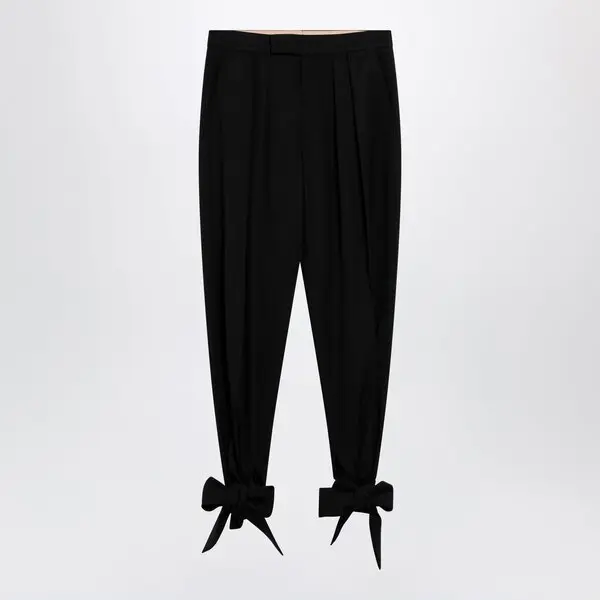 Chloé Pleated Fluid Crêpe De Chine Trousers - Black
