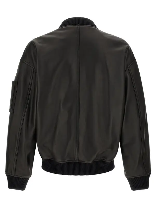 Dsquared2 Leather Bomber Jacket