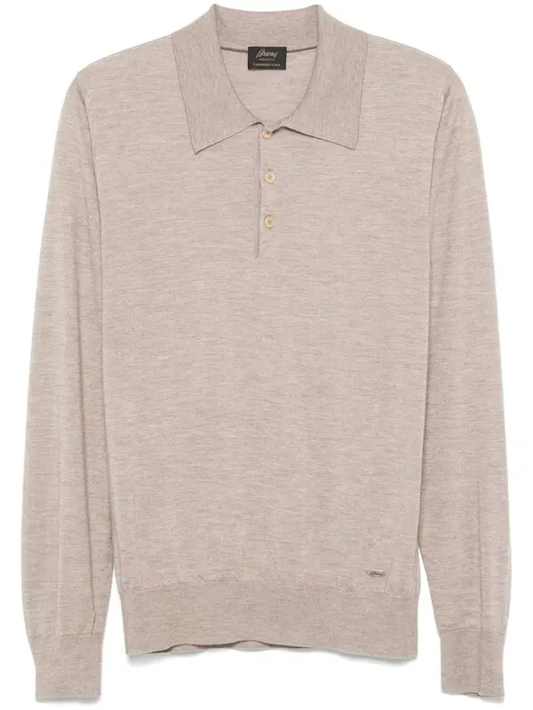 Brioni Cashmere And Silk Polo Shirt - Multicolor