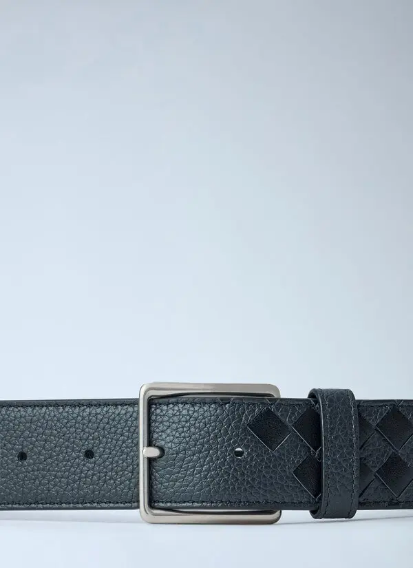 Bottega Veneta Woven Taurillon Leather Belt