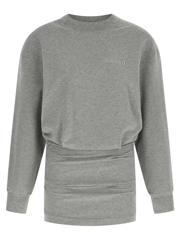 Attico Draped Mini Dress - Gray