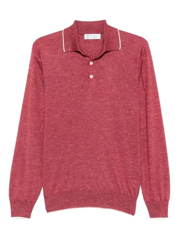 Brunello Cucinelli Long Sleeve Polo - Multicolor