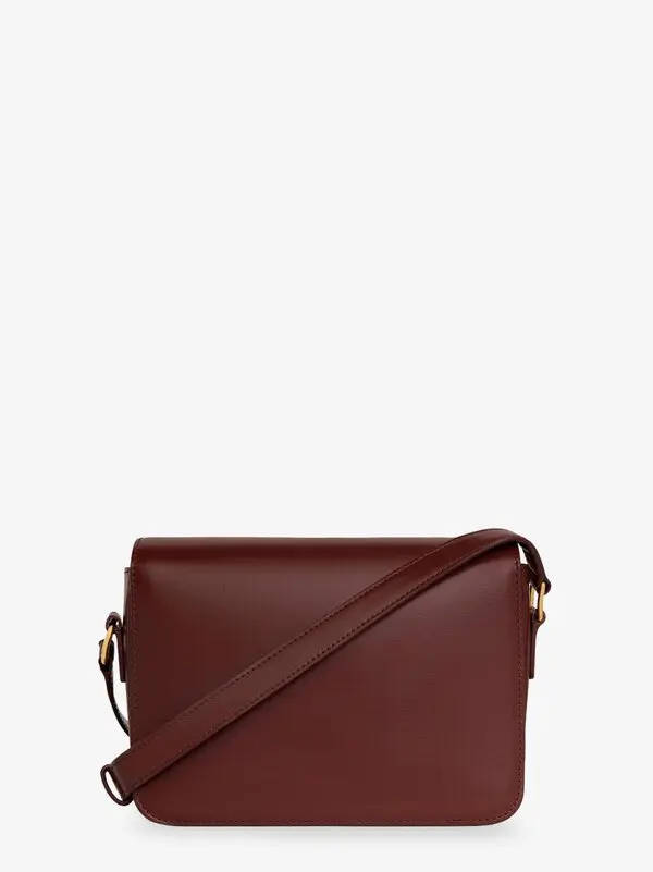 Celine Teen Triomphe Leather Crossbody Bag - Brown