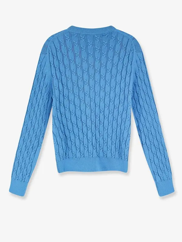 Dior Cotton Sweater With Braided Processing - Multicolor