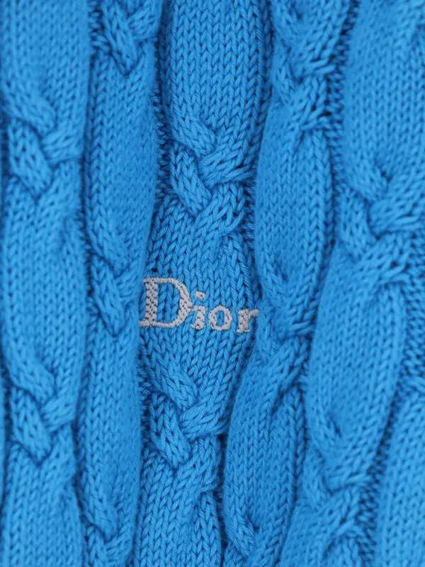 Dior Cotton Sweater With Braided Processing - Multicolor