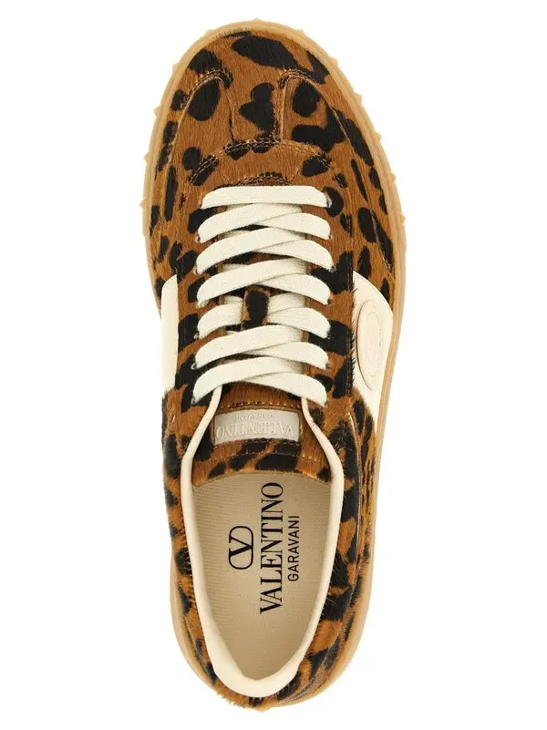 Valentino Garavani Upvillage Calfskin Leather Sneakers - Brown