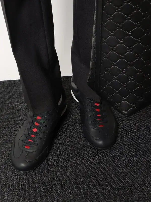 Gucci Leather Sneakers - Black