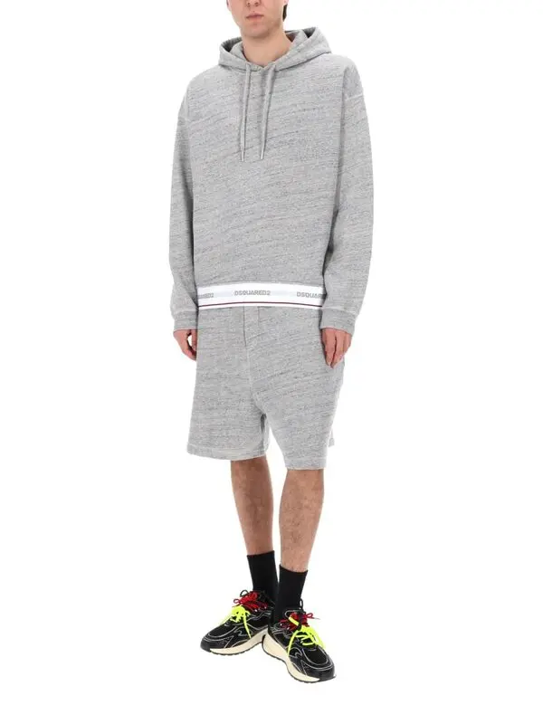Dsquared2 Shorts Oversize Con Logo - Gray