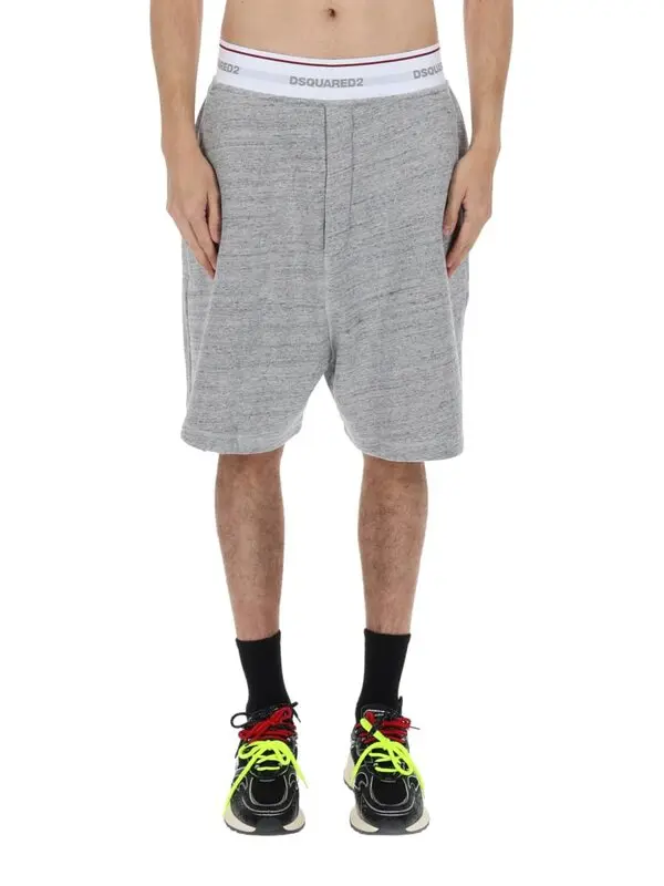 Dsquared2 Shorts Oversize Con Logo - Gray