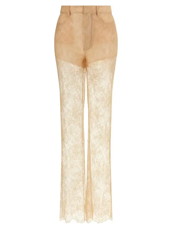 Giuseppe Di Morabito Lace Flared Trousers - Pink