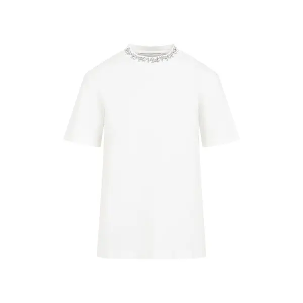 GOLDEN GOOSE Embellished Cotton T-shirt - White