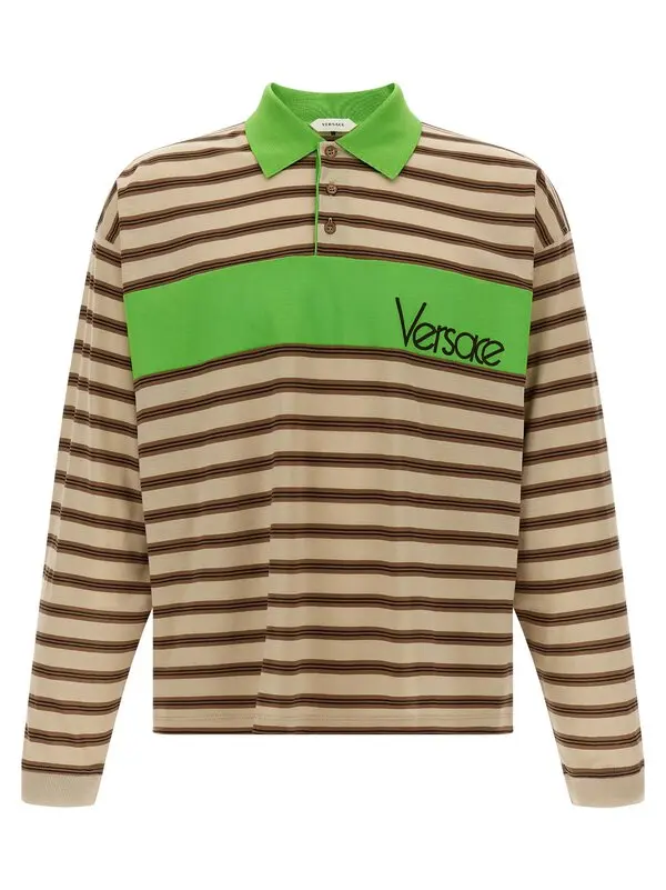 Versace Intarsia Polo Shirt - Multicolor