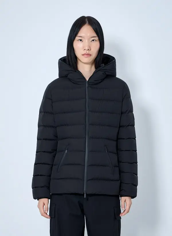 Moncler Herbe Hooded Short Down Jacket