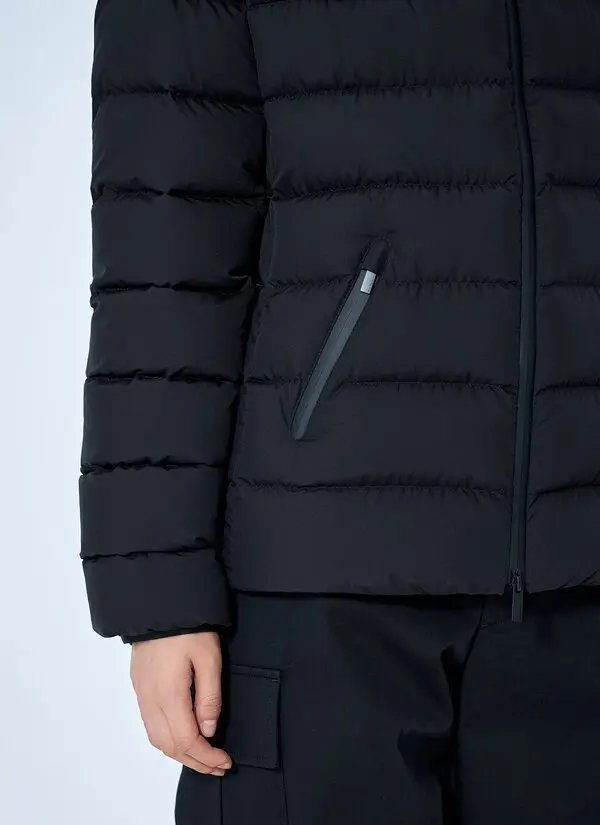 Moncler Herbe Hooded Down Jacket - Black